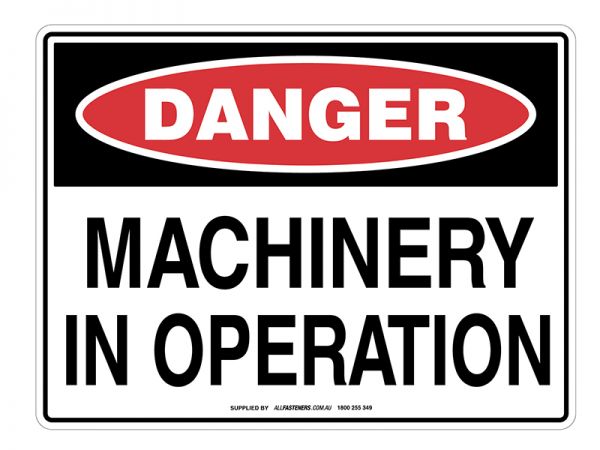 Danger Signs | Machinery In Operation | Allfasteners