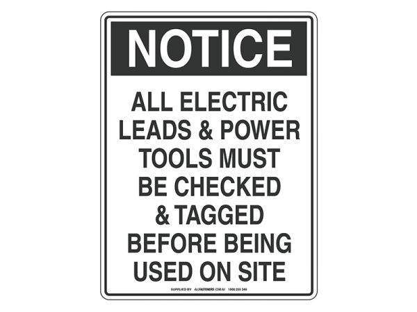 Notice Signs | Electric Leads & Power … Tagged | Allfasteners