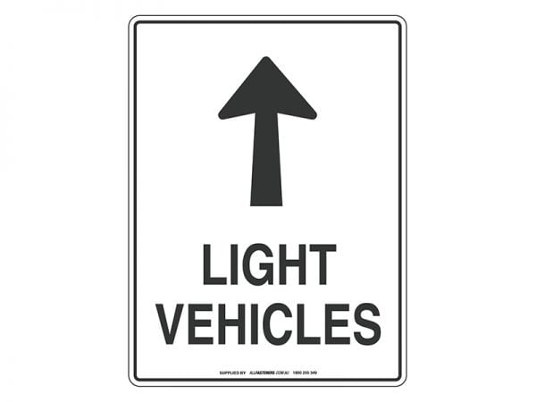 Notice Signs | Light Vehicles with Arrow | Allfasteners