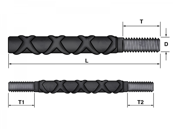 Require starter bars with both ends threaded? | Allfasteners