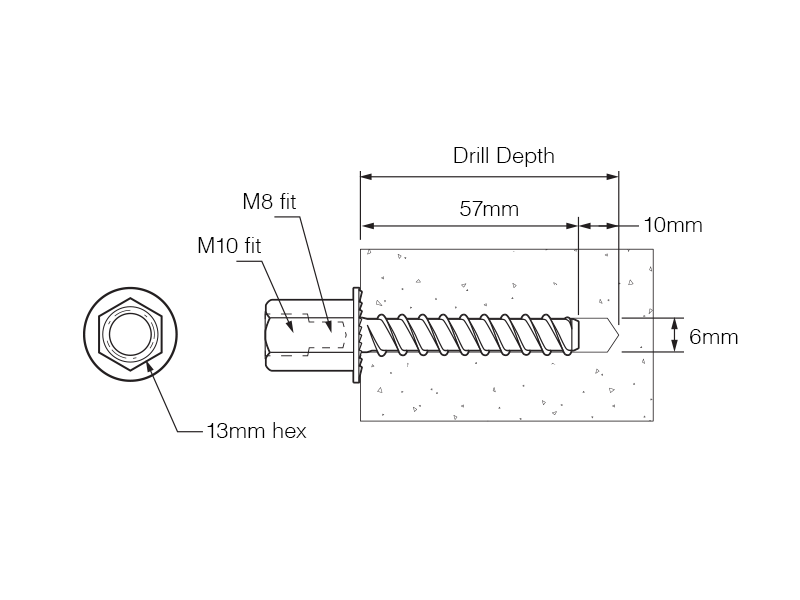 SAI-Z Threaded Rod Hanger Screw-Anchors