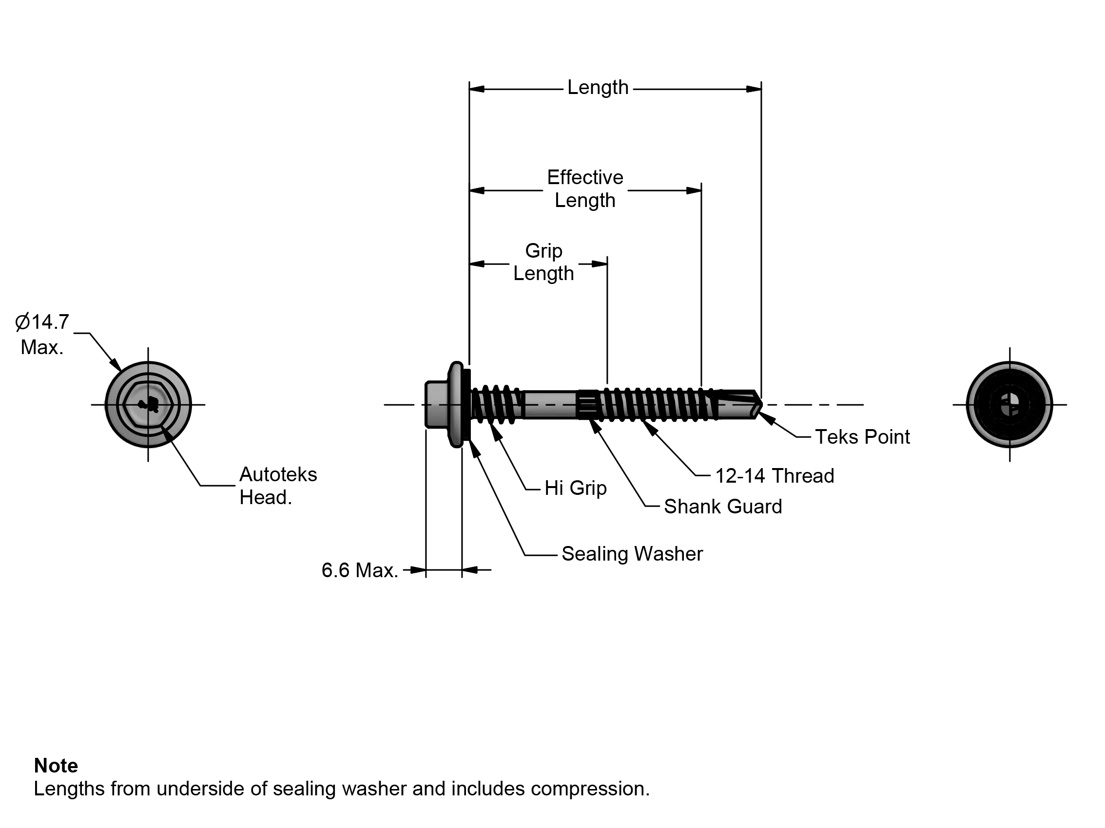 12-14 Buildex Metal Teks® Roof Screws | Allfasteners Australia